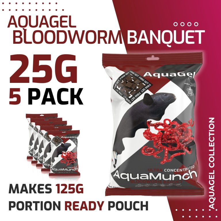 AquaMunch AquaGel Bloodworm Banquet 25G Ready Portion - AquaMunch ...